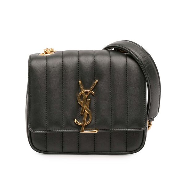 Saint Laurent | Bags | Saint Laurent Small Lambskin Monogram Vicky ...